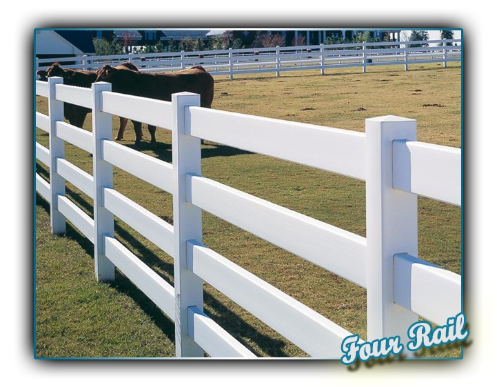 Rail Vinyl Fence - 2 , 3 & 4 Rail Smooth Texture