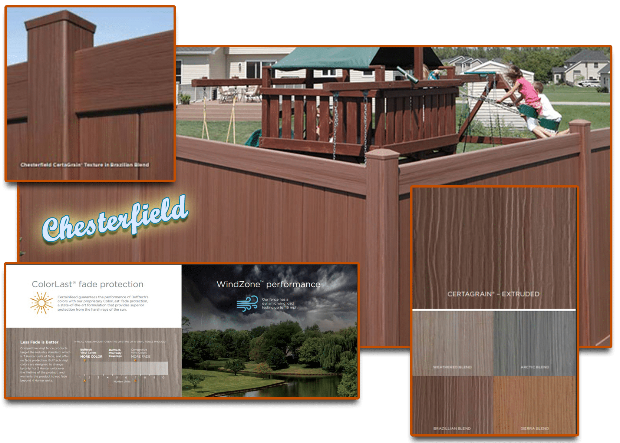 Bufftech Chesterfield Texture Vinyl Fencing | Delta Fence & Construction